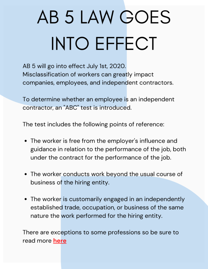 AB 5 Law Goes Into Effect | Road Ready Registration